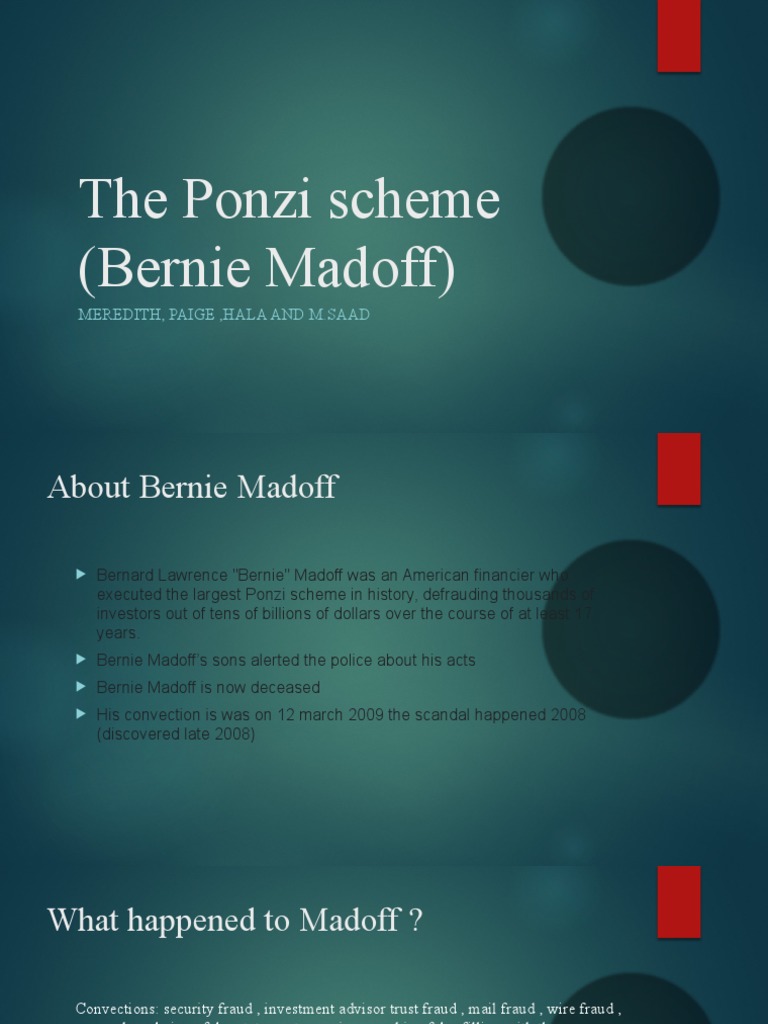 The Ponzi Scheme (Bernie Madoff) | PDF