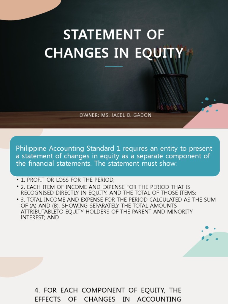 Fabm2-3 Statement of Changes in Equity | PDF | Equity (Finance) | S ...