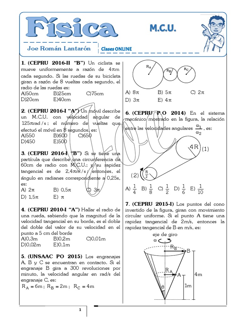 7.1 MCU (Ejercicios) | PDF | Velocidad | Reloj