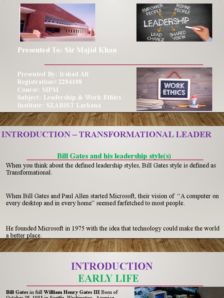 Presentation Bill Gates | PDF | Leadership | Creativity