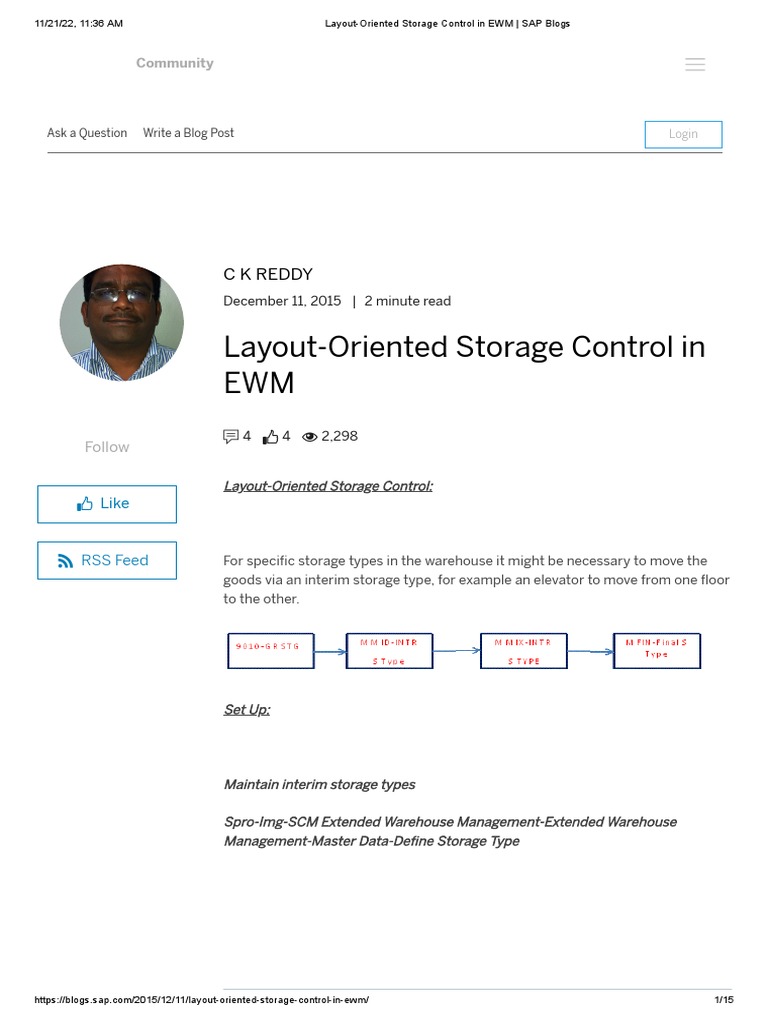 Layout-Oriented Storage Control in EWM - SAP Blogs | PDF | Warehouse ...