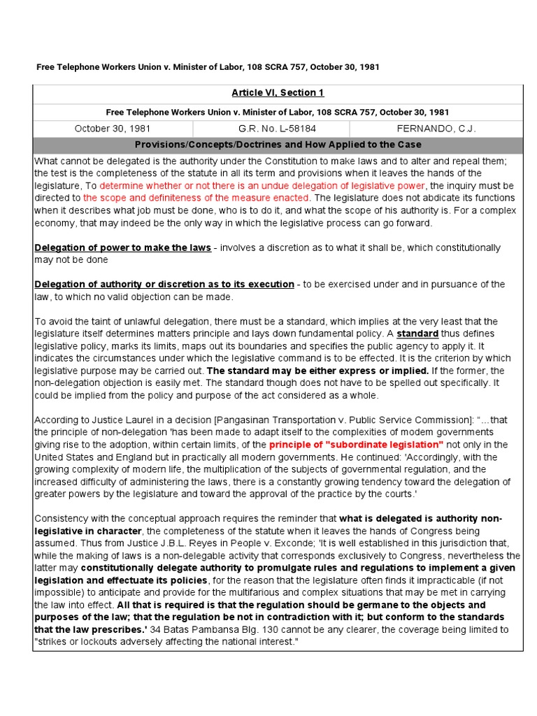 A6.1.4 Free Telephone Workers Union v. Minister of Labor, 108 SCRA 757 ...