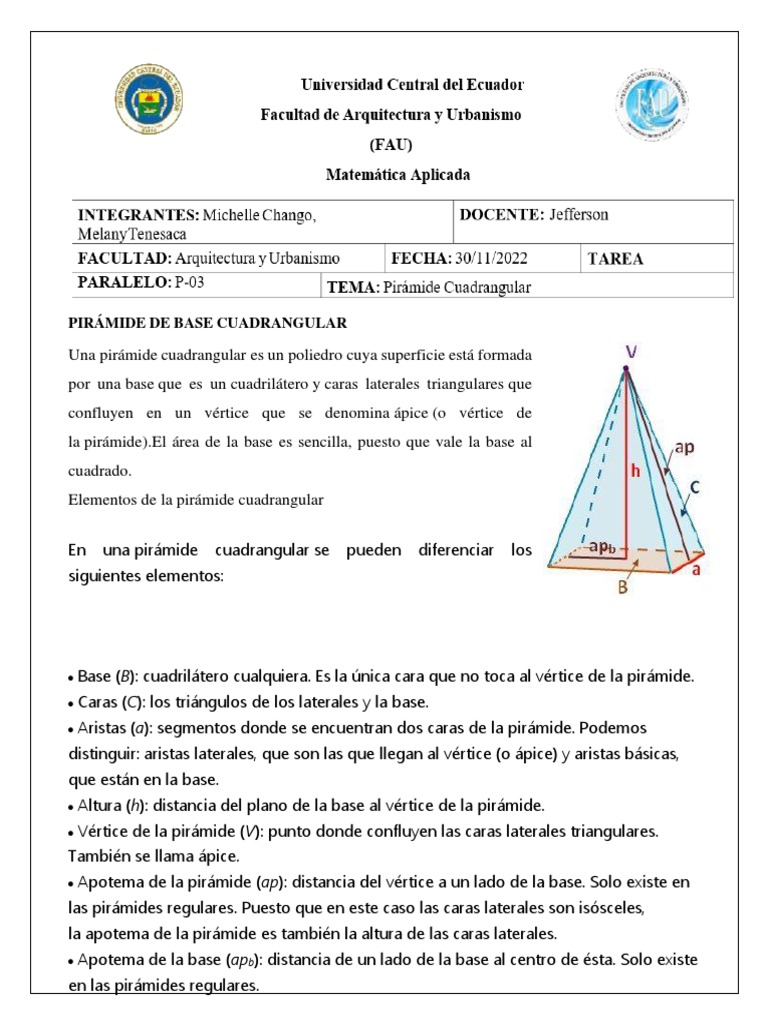 Piramide Cuadrangular | PDF | Geometría del plano euclidiano | Euclides