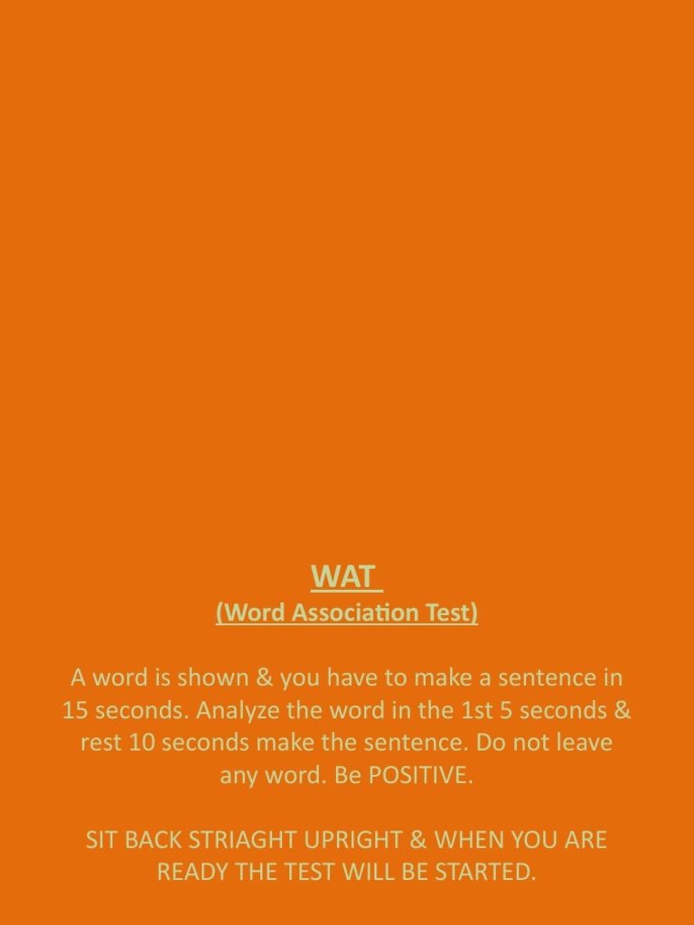 Wat-Ssb-Test - 5 | PDF