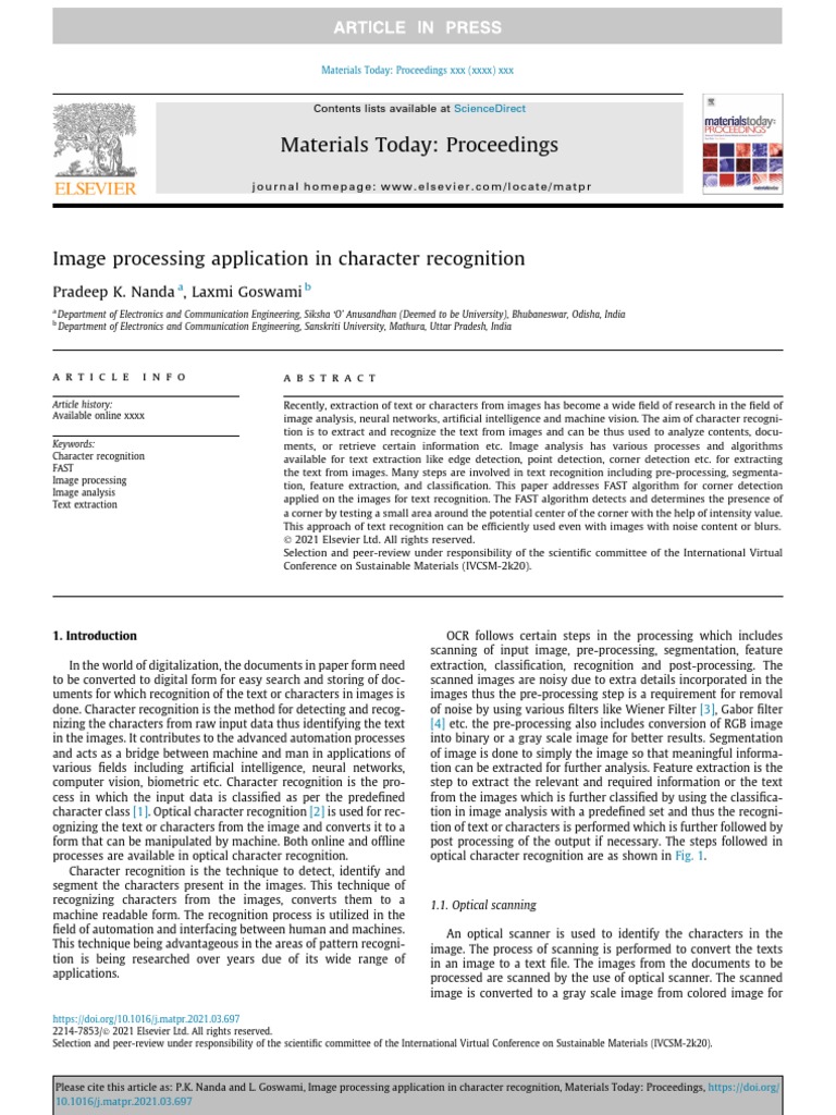 Character recognition | PDF | Optical Character Recognition | Image Scanner