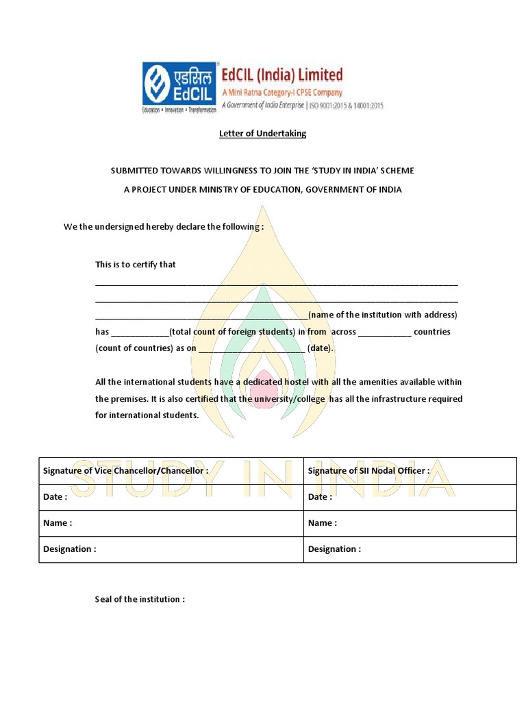 Letter of Undertaking_SII | PDF