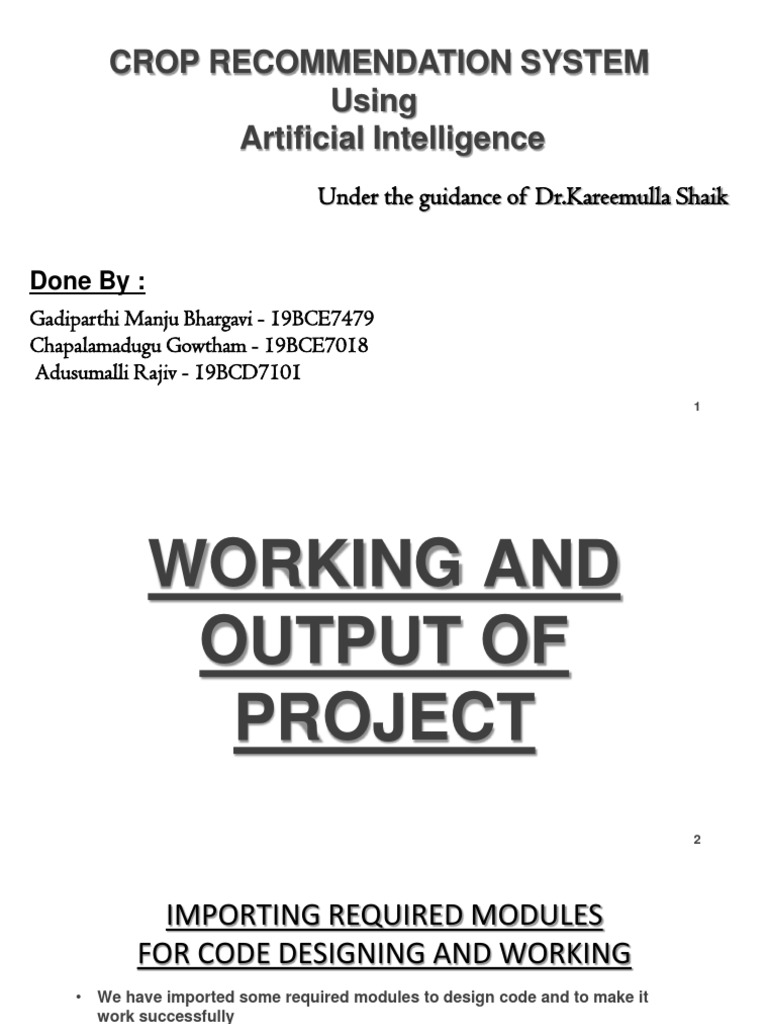 Crop Recommendation System Overview | PDF | Machine Learning | Internet ...