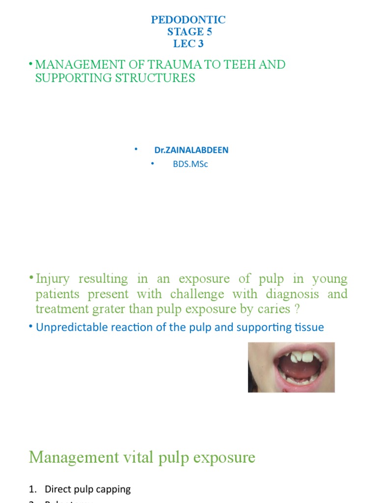 Pedo - Trauma 3 | PDF | Dentistry Branches | Dentistry