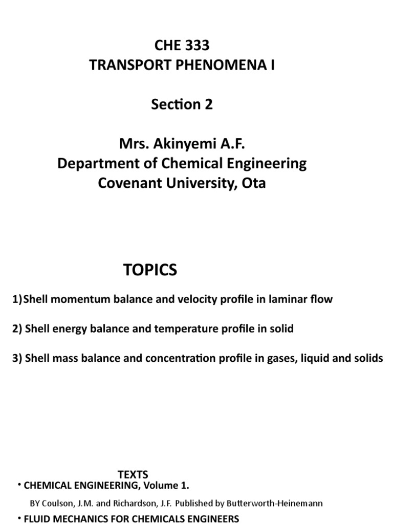 Shell Momentum Balance 1 | PDF | Fluid Dynamics | Momentum