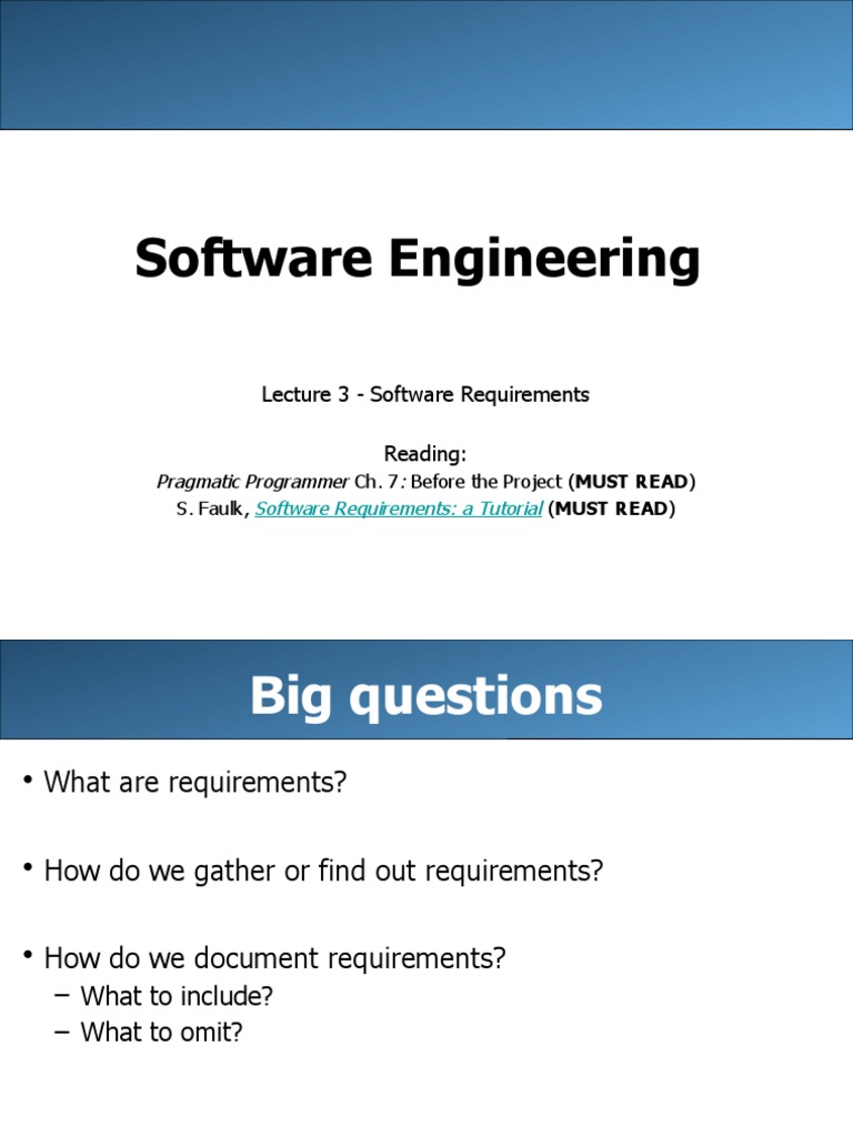 Lecture 03 Requirements | PDF | Computing | Software Engineering