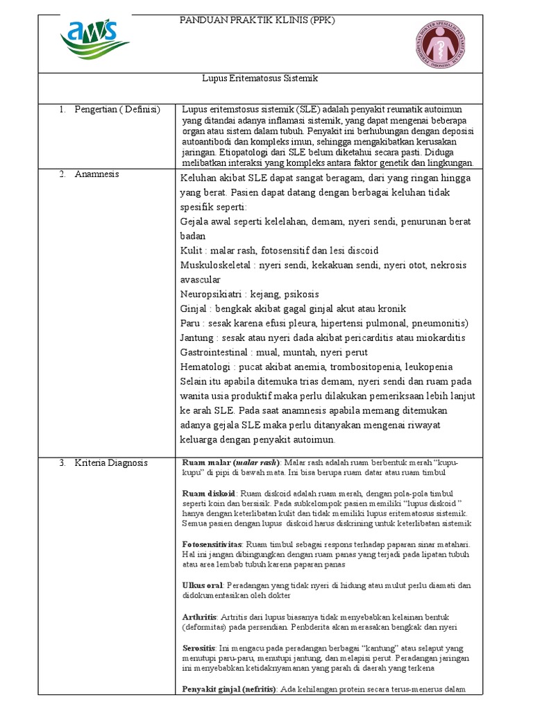 Lupus Eritematosus Sistemik | PDF | Sains & Matematika