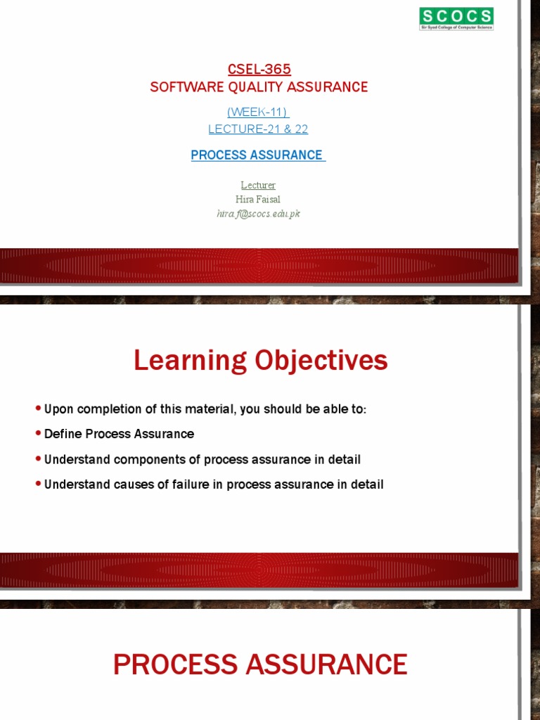 Week-11 Lecture 21-22 | PDF | Quality Assurance | Project Management Week-11 Lecture 21-22 | PDF | Quality Assurance | Project Management