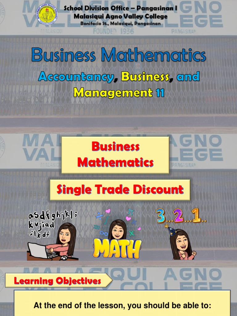 Business Math Single Trade Discount | PDF | Discounts And Allowances ...