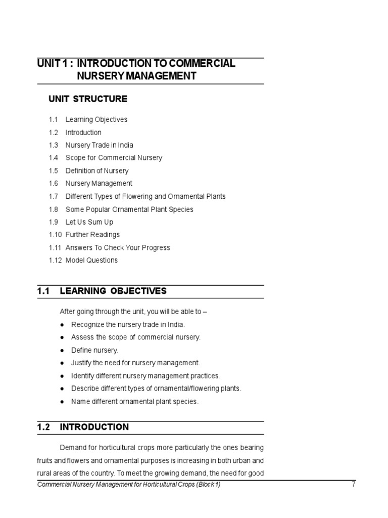 Commercial Nursery Management-01 | PDF | Plant Nursery | Grafting