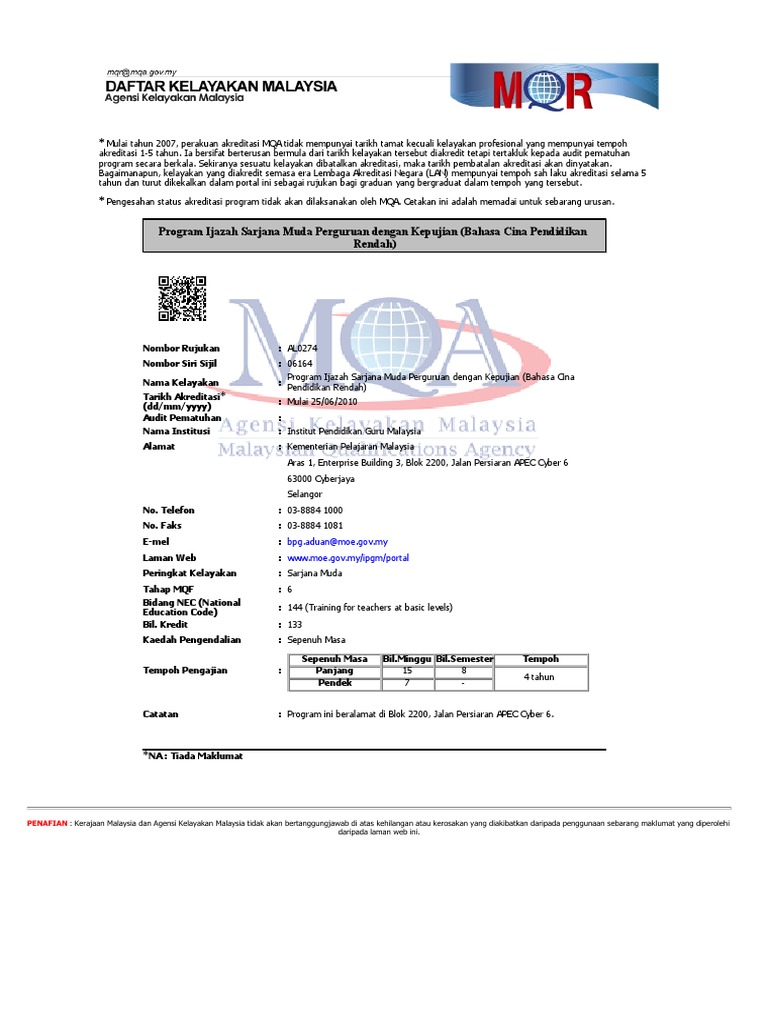 MQA Bahasa Cina | PDF