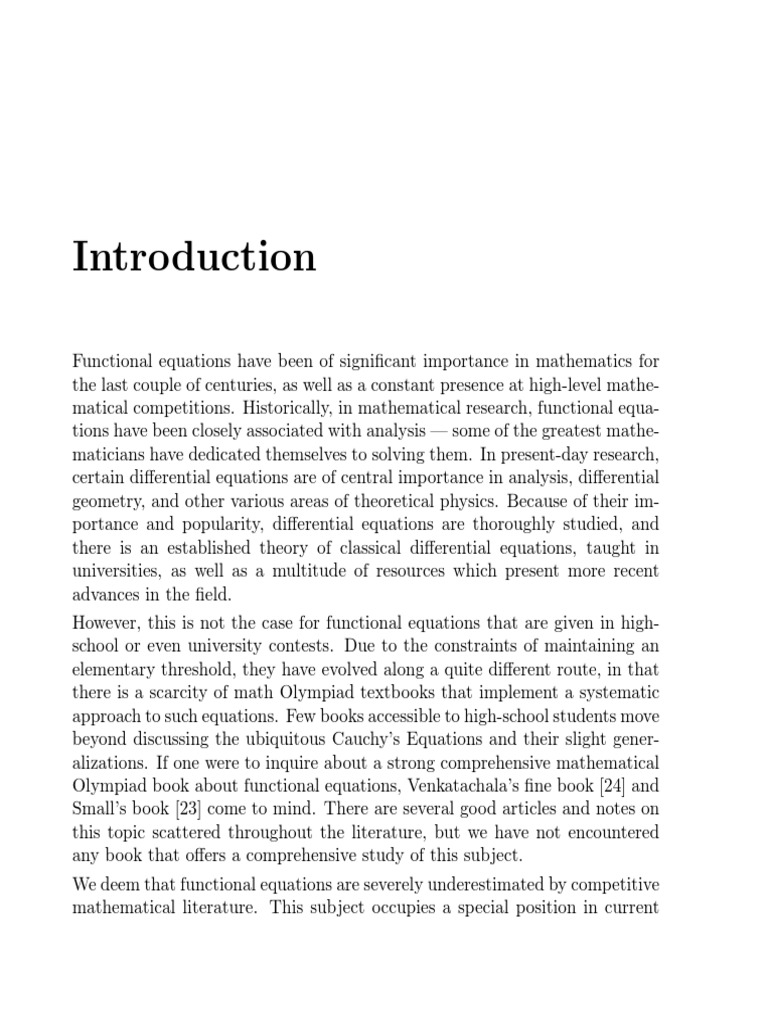 Topics in Functional Equations 3rd Edition Look Inside | PDF | Equations | Mathematics