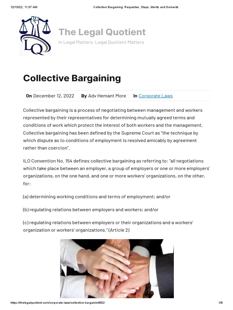 Collective Bargaining: Pros and Cons | PDF | Collective Bargaining ...