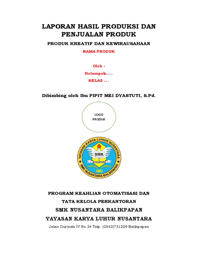 Laporan Produksi dan Penjualan Produk Kreatif | PDF | Bisnis
