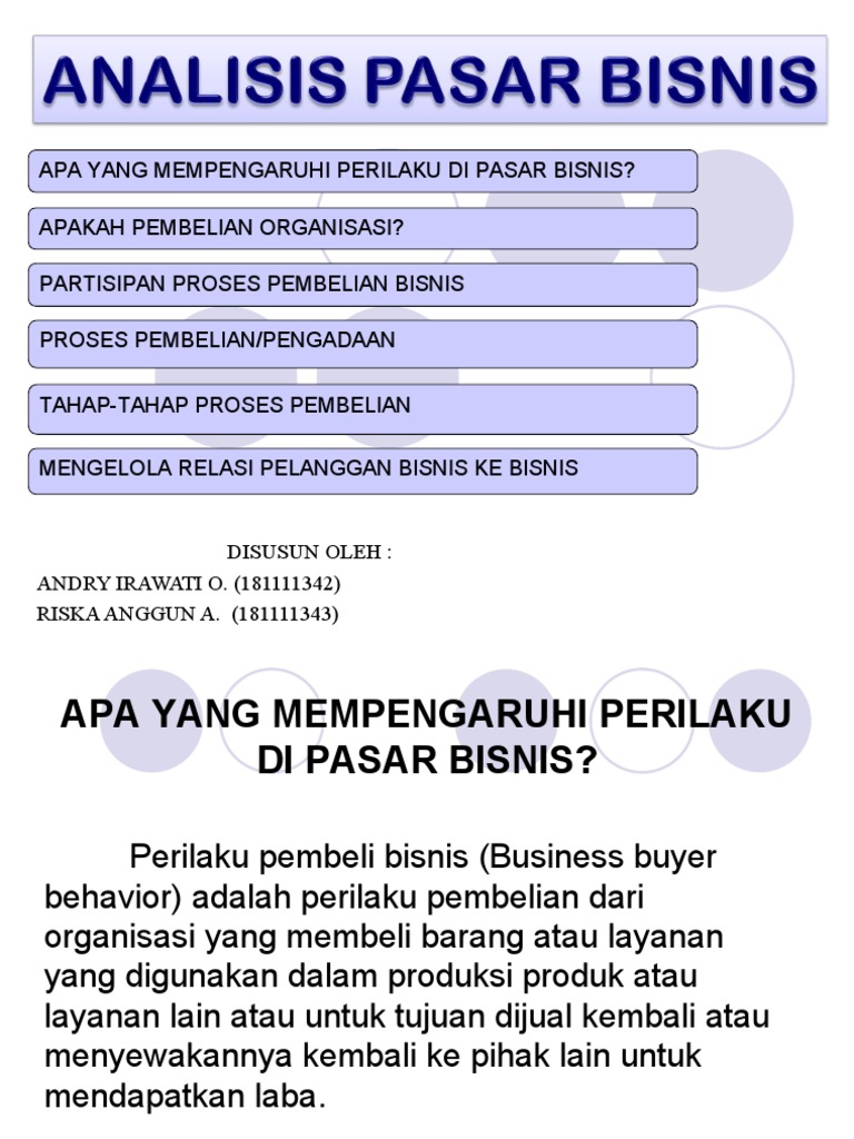 Analisis Pasar Bisnis | PDF | Bisnis | Pengelolaan Keuangan & Uang