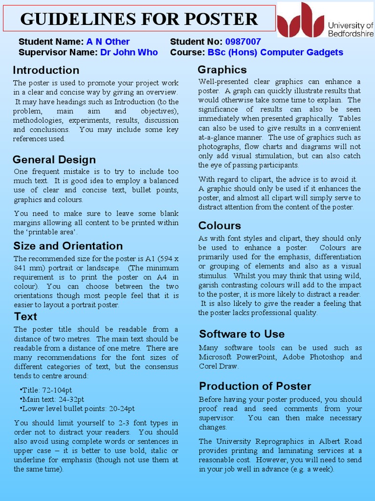 Guidelines - Poster | PDF | Graphics | Graphic Design
