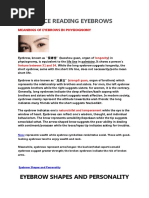 Face Reading | PDF | Human Nose | Lip