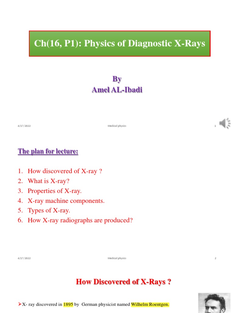 Physics of Diagnostic X-Rays | PDF | X Ray | Electron