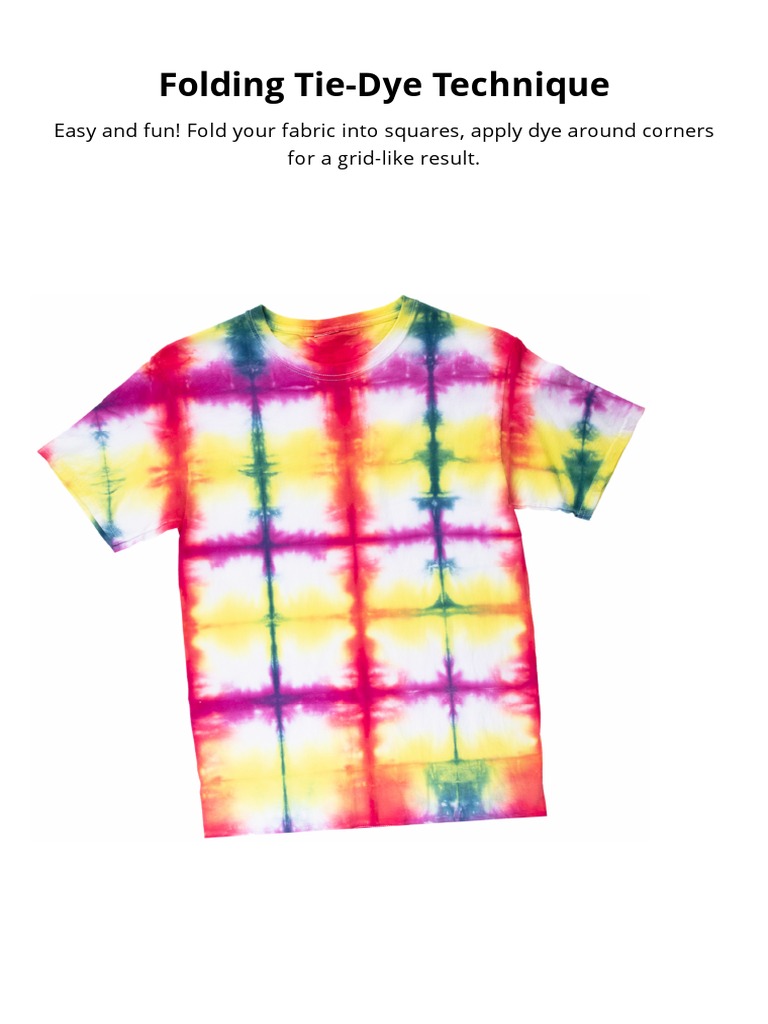 Folding Tie Dye Technique | PDF