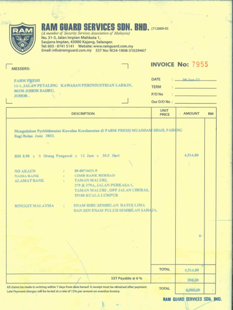 Invoice Farm Fresh June 2022 | PDF