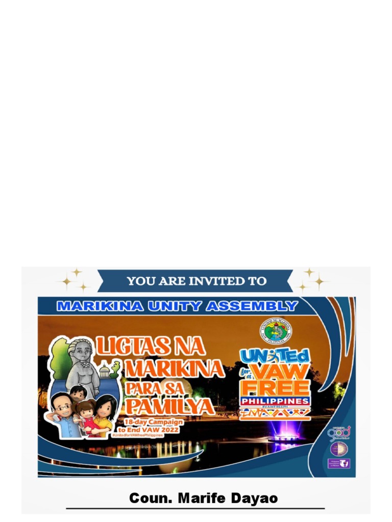 Front Page Invitation For Unity Assembly | PDF