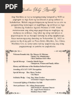 Front Page Invitation For Unity Assembly | PDF