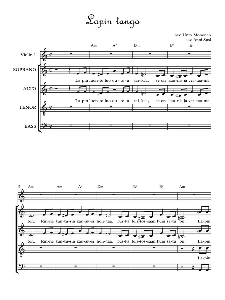Lapin Tango - Full Score | PDF