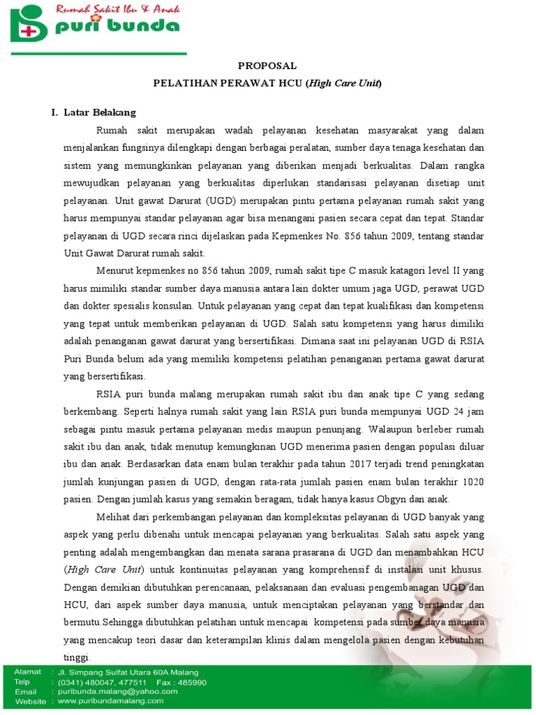 Proposal Pelatihan ICU Pemula | PDF