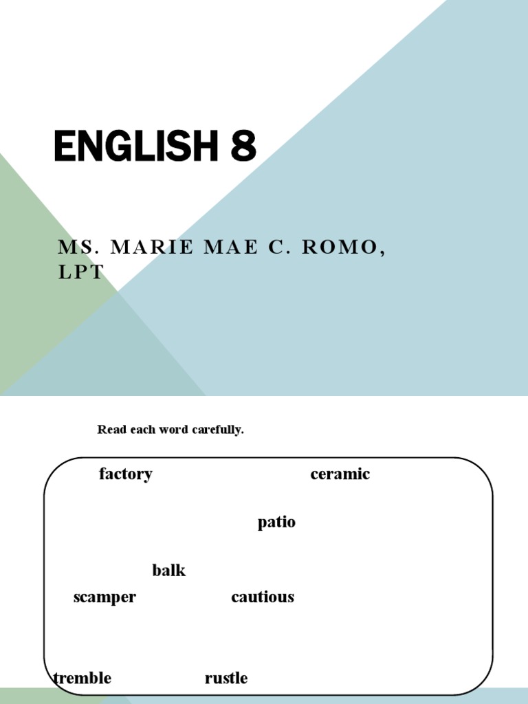 English 8 PPT For Module 1 | PDF | Human Communication | Linguistics