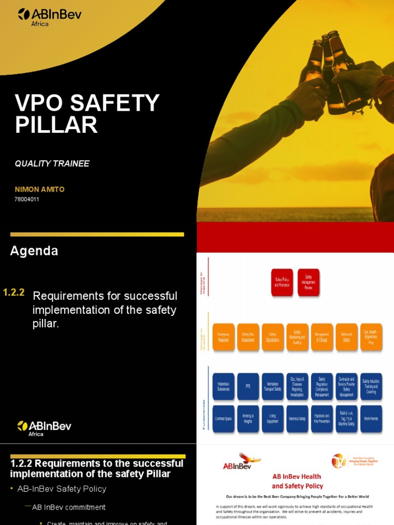 VPO Safety Pillar Implementation Guide | PDF | Occupational Safety And ...
