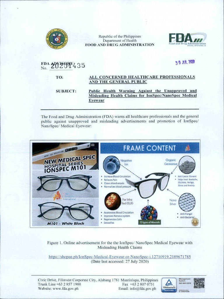 FDA Advisory No.2020 1435 | PDF