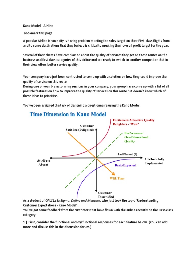 Kano Model Example - Airline | PDF | Business