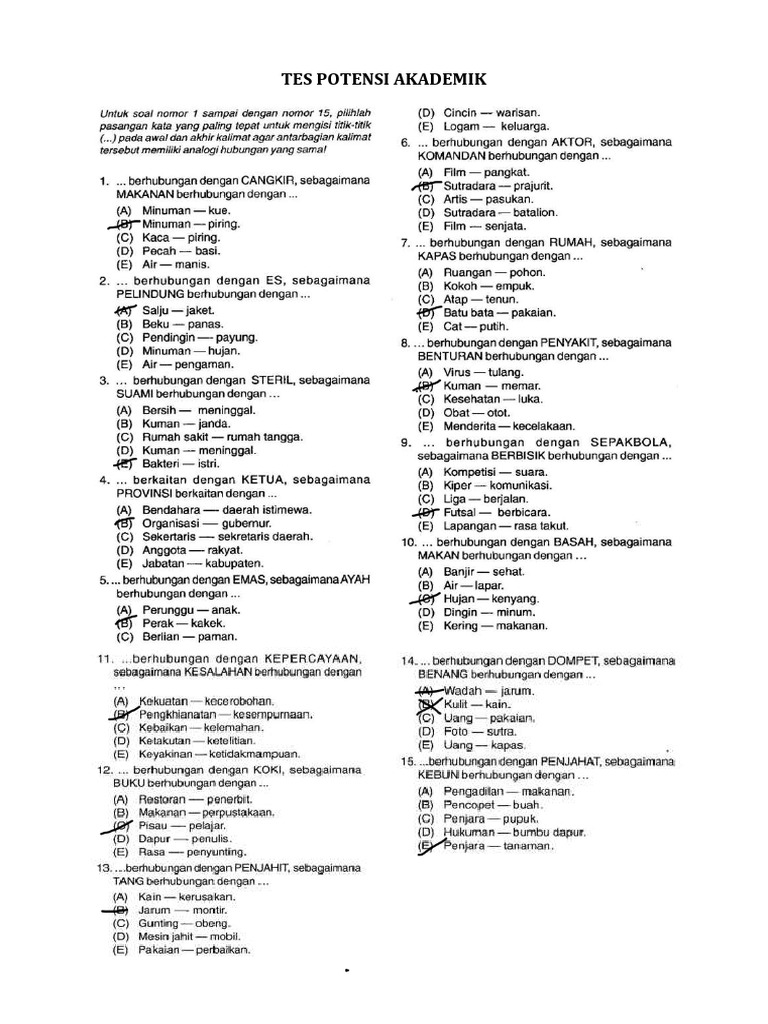 Soal Latihan Utbk 2023 (3) Tpa | PDF