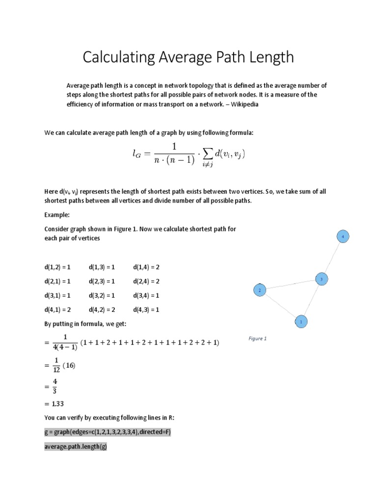 Average Path Length in Networks | PDF | Teaching Methods & Materials ...