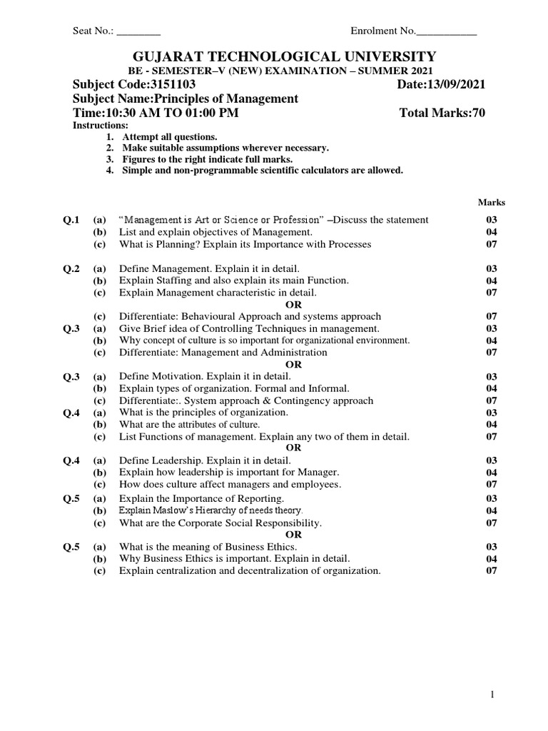 Gujarat Technological University | PDF | Leadership | System