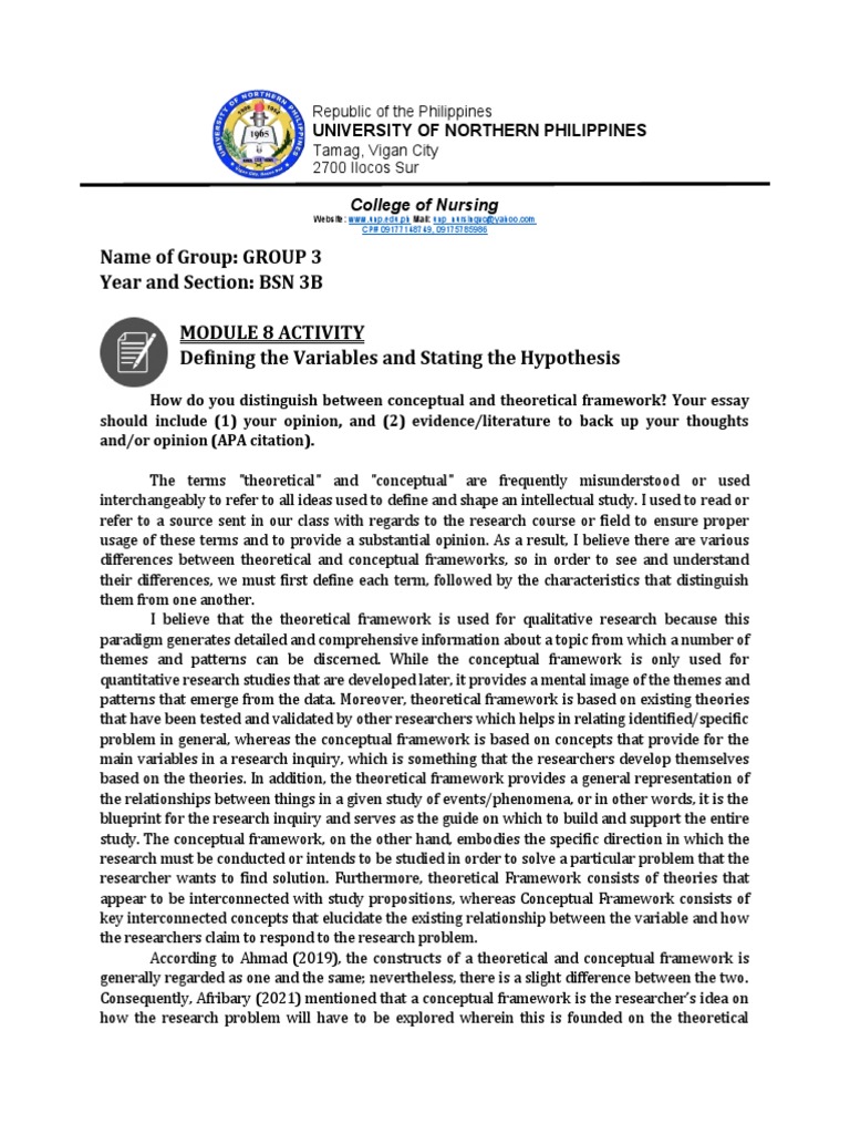 Module 8 Activity | PDF | Theory | Mental Disorder