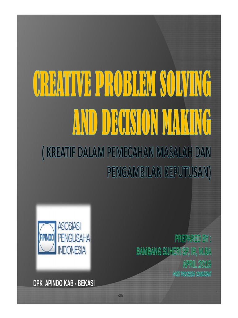 Modul Problem Solving and Decision Making | PDF