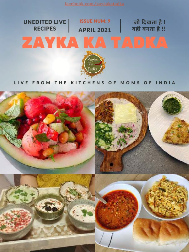 Zayka Ka Tadka - April 2021 - Magazine | PDF | Eggplant | Pancake