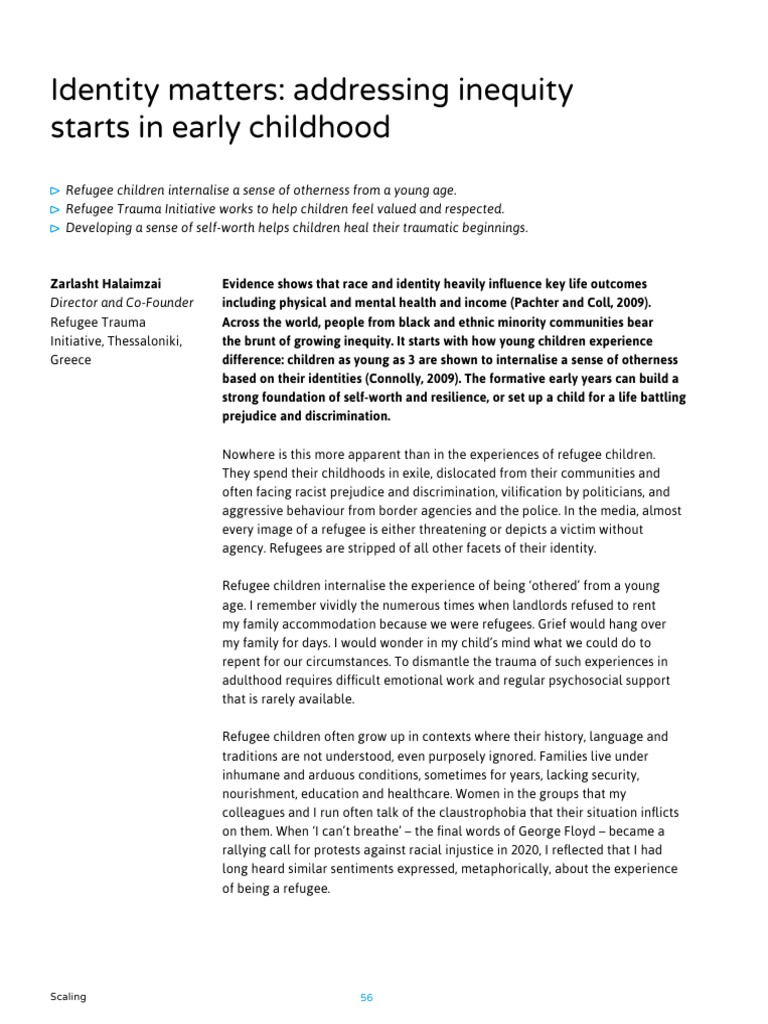 ECM2020 - Identity Matters Addressing Inequity Starts in Early ...