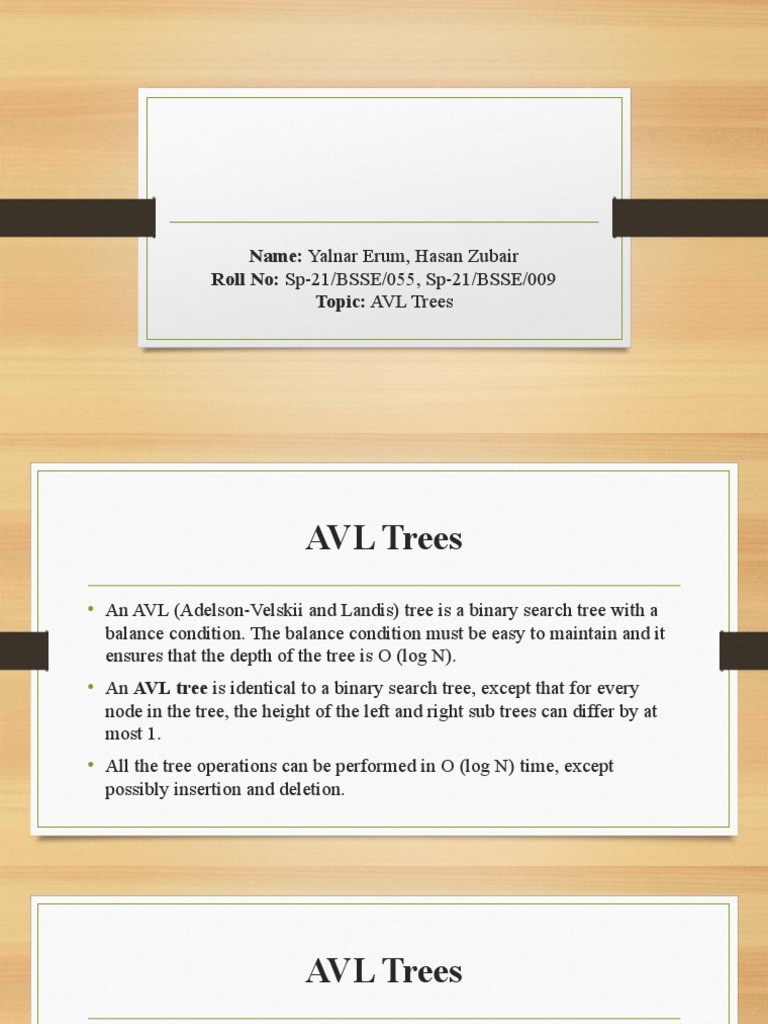 AVL Presentation | PDF | Information Retrieval | Theoretical Computer ...