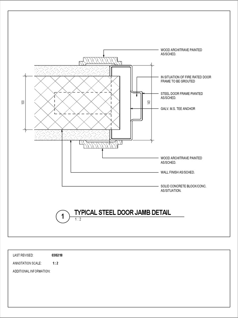Typical Steel Door Jamb Detail | PDF