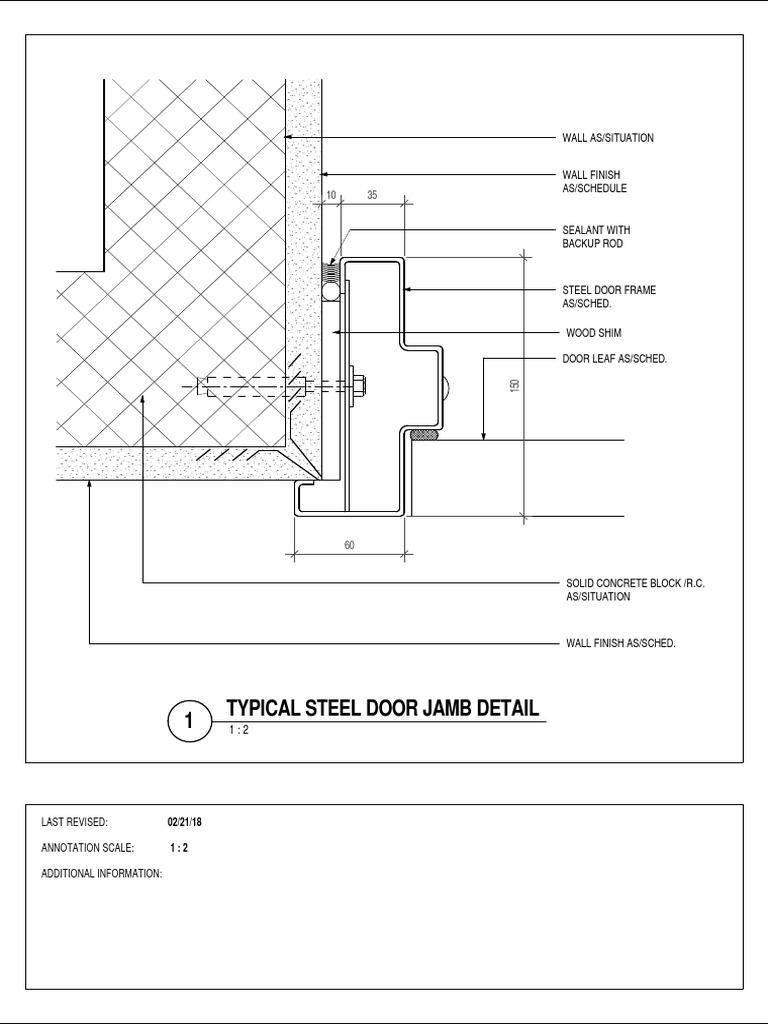 08111-02 Typical Steel Door Jamb Detail | PDF