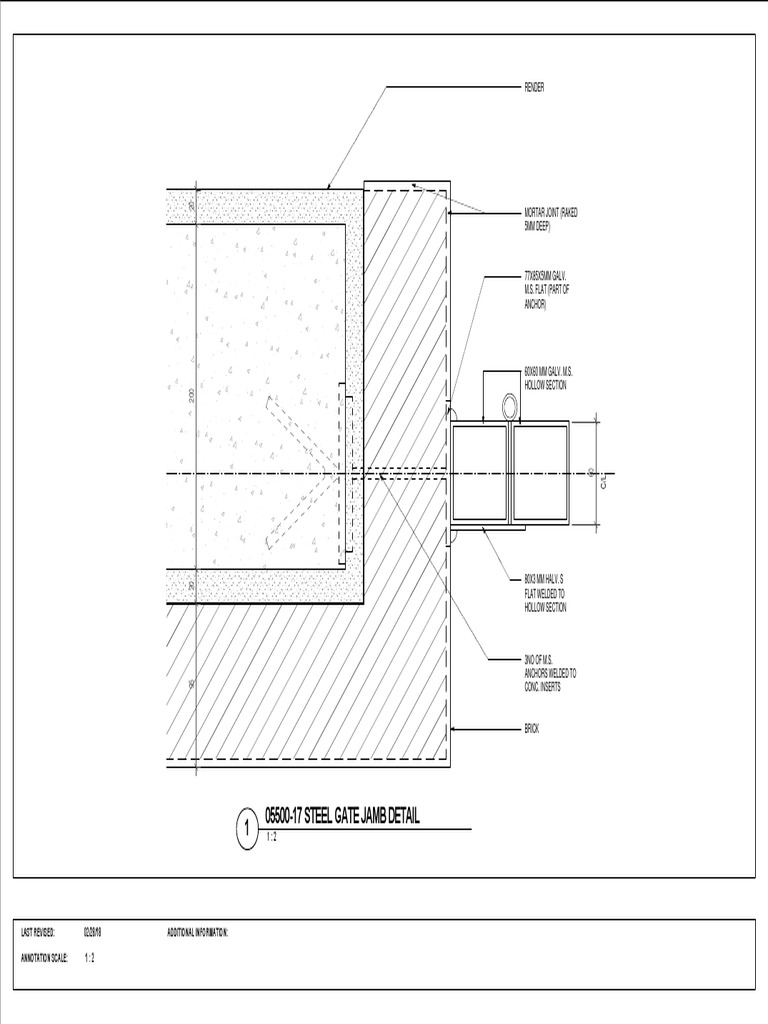 Steel Gate Jamb Detail Drawing Pdf