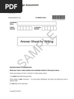 Cambridge Exam Answer Sheet | PDF | Languages Of The United Kingdom ...