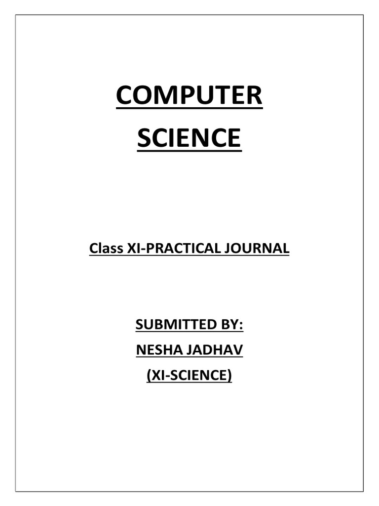 Computer Science Project | PDF | Information | Computing