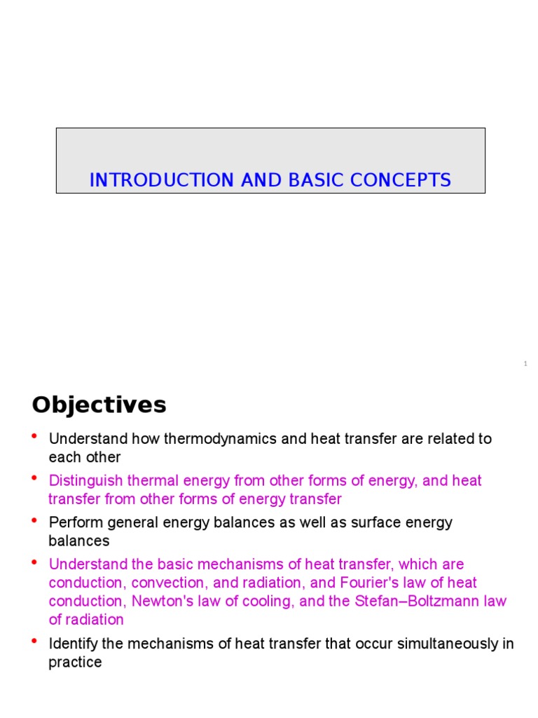 Chapter 1 INTRODUCTION AND BASIC CONCEPTS 2021 | PDF | Heat Transfer ...